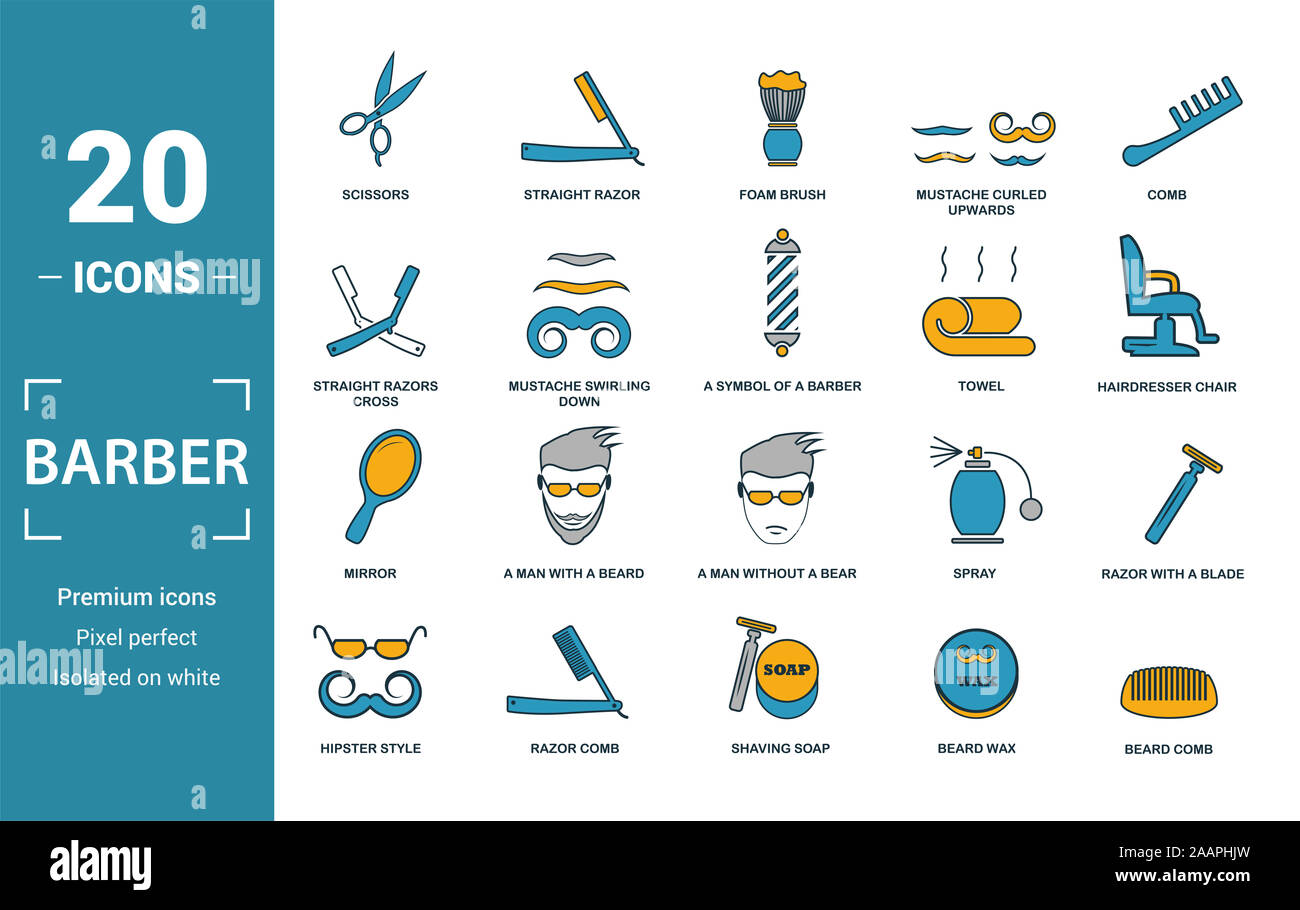 Barber shop icon hi-res stock photography and images - Alamy