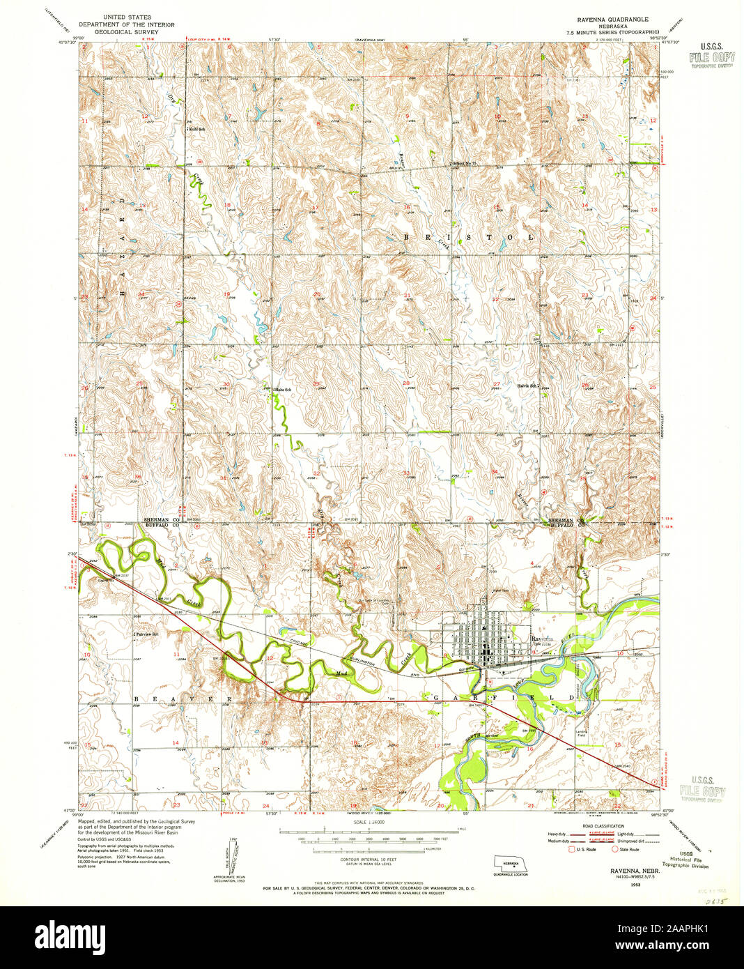 Map of ravenna nebraska hi-res stock photography and images - Alamy