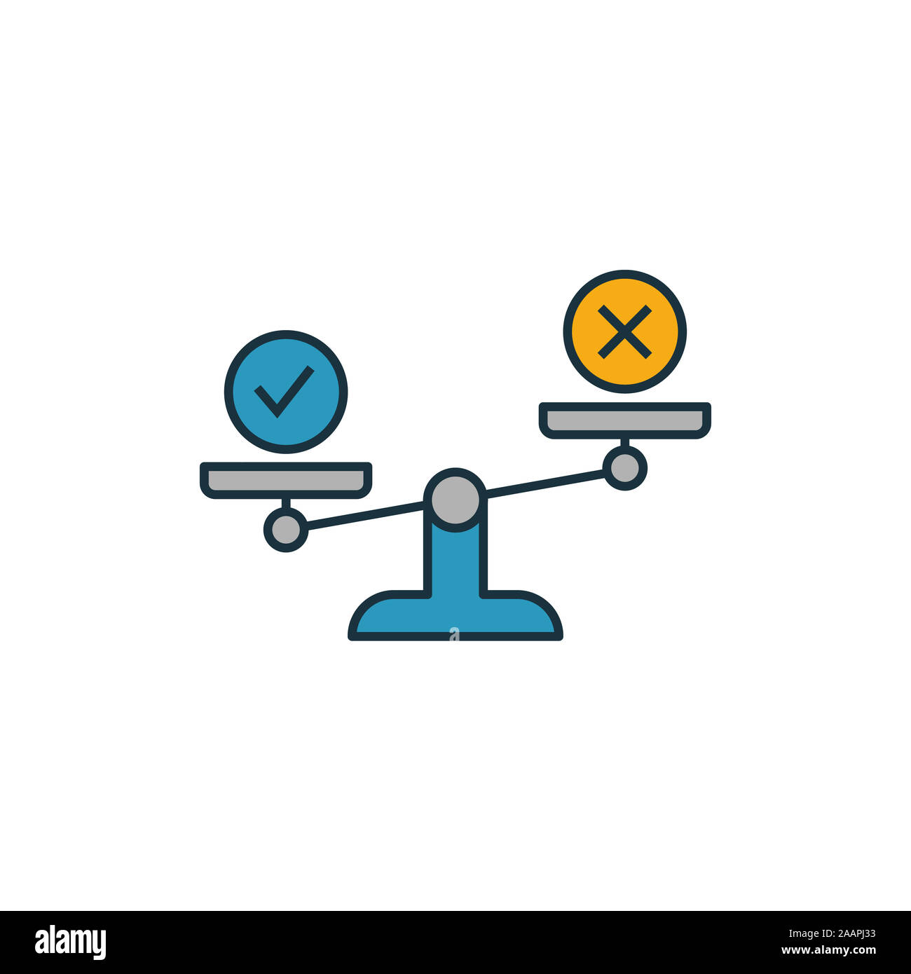 Morality icon. Outline filled creative elemet from business ethics ...