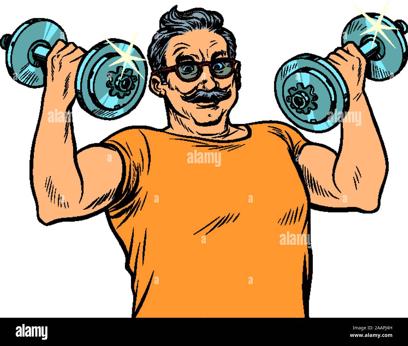 Athletic fitness senior elderly Stock Vector Images - Alamy