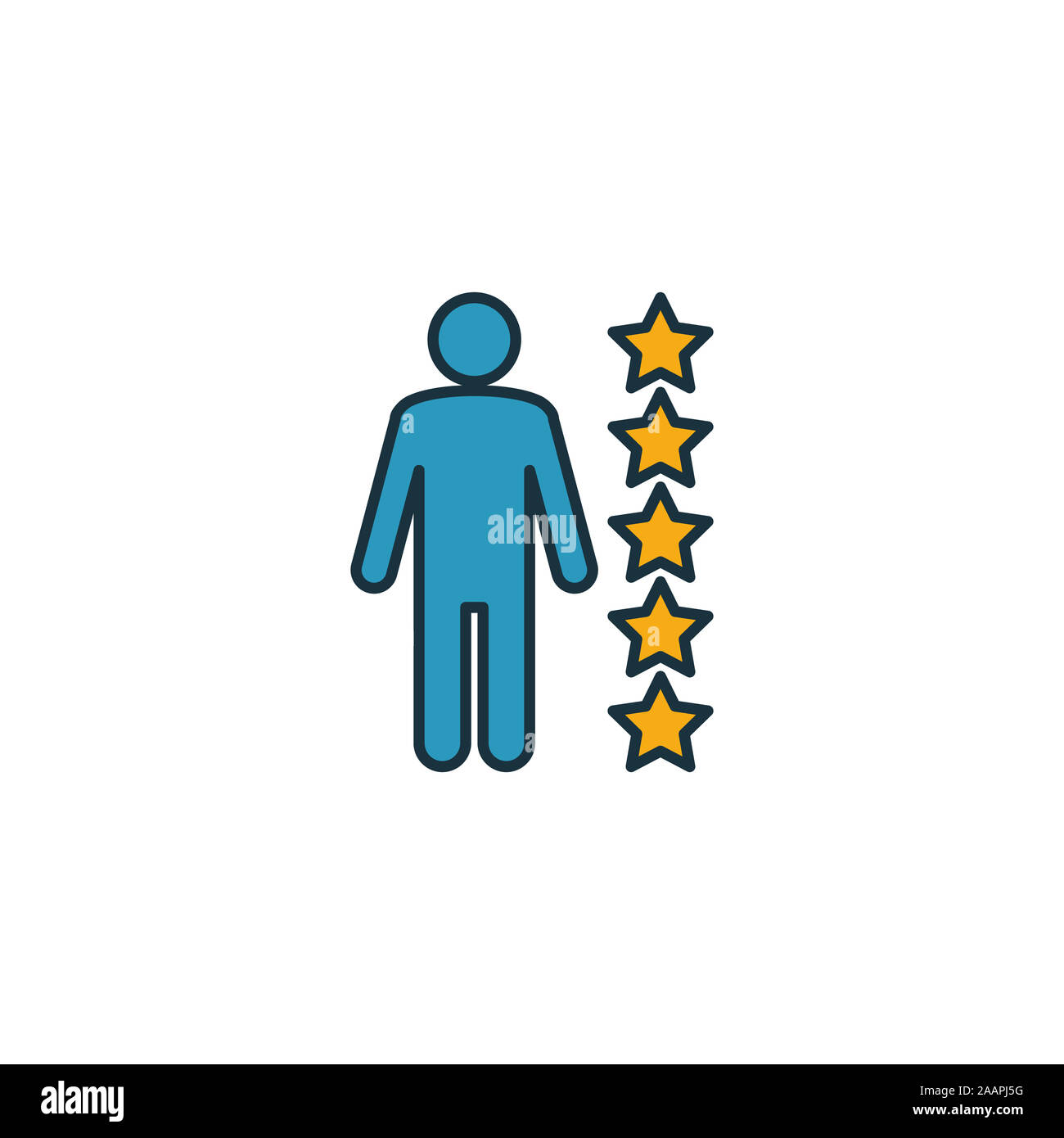 Superior icon. Outline filled creative elemet from business ethics ...