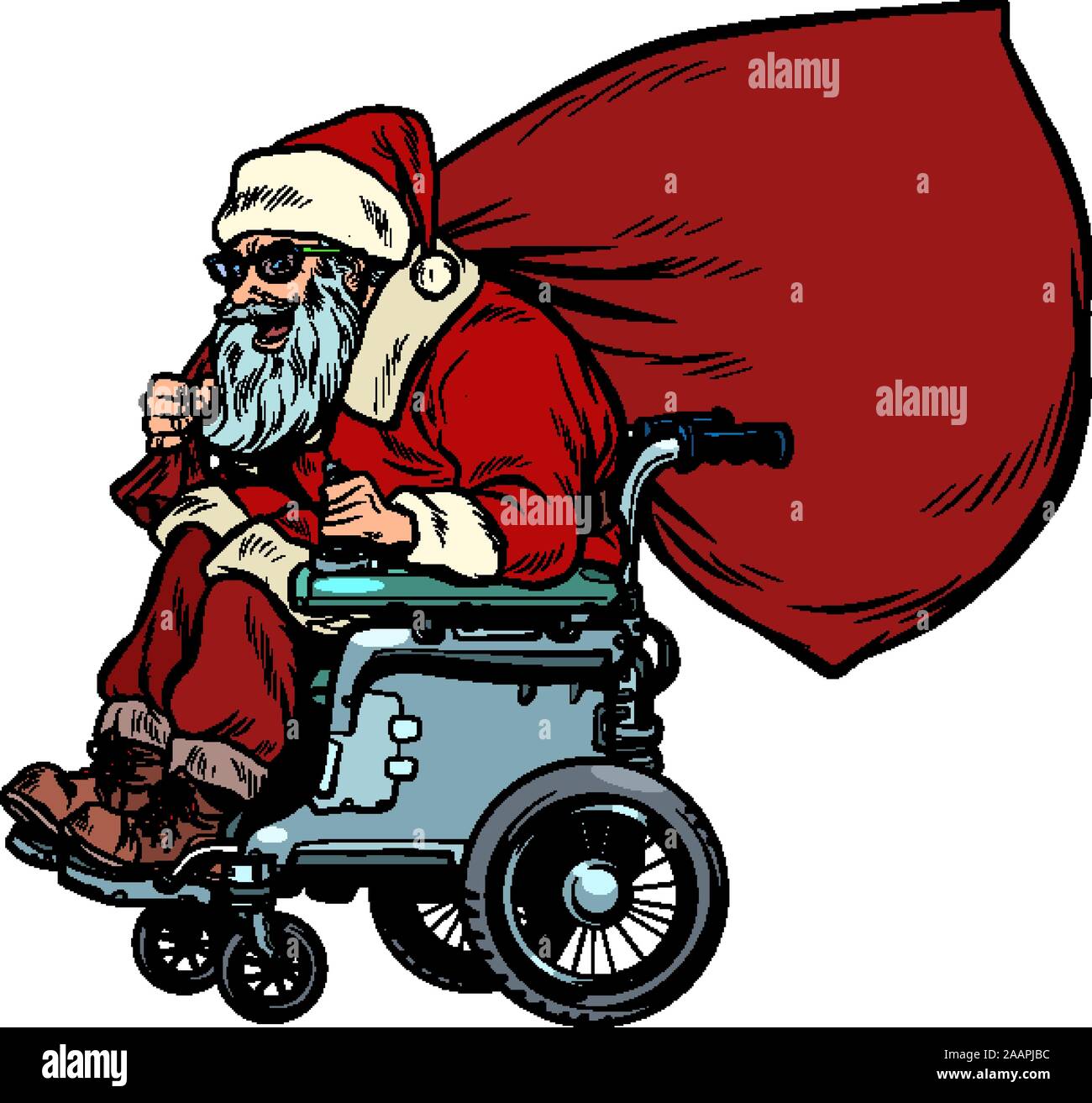 Wheelchair for christmas Stock Vector Images - Alamy