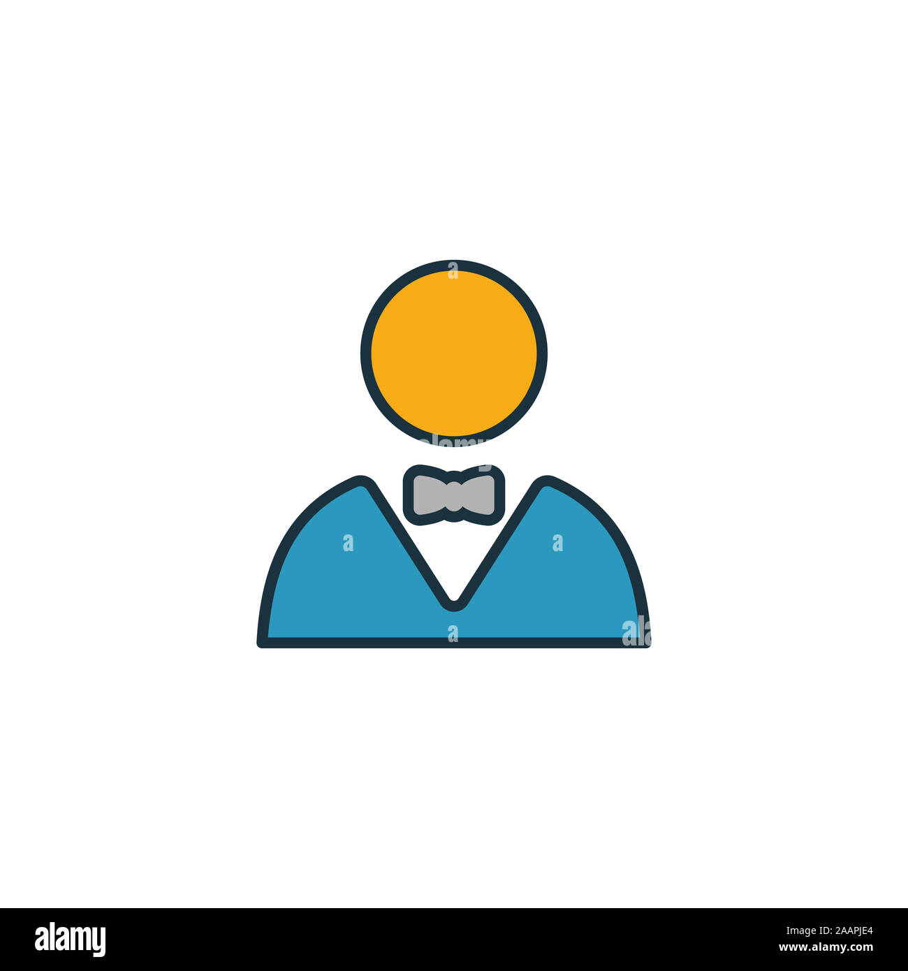 Bartender icon. Outline filled creative elemet from bar and restaurant ...