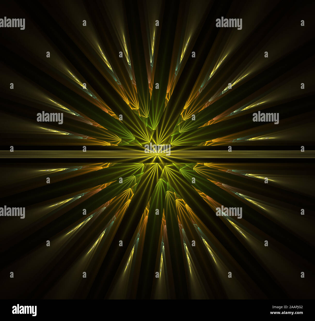 Abstract tube or cylinder space with random rectangular cell lights ...