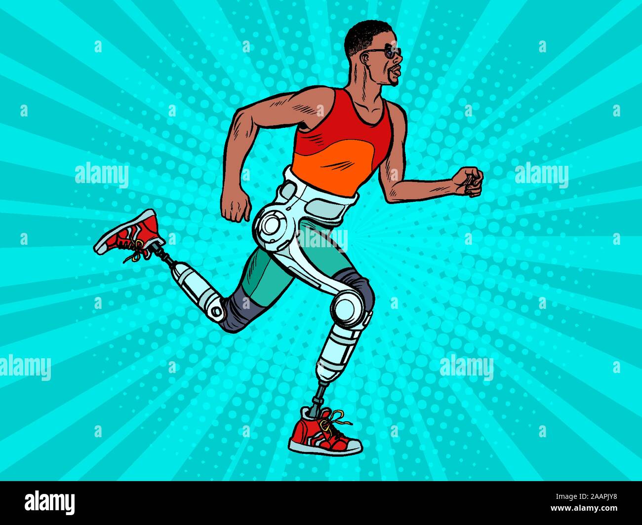 African american sport man athlete Stock Vector Images - Alamy