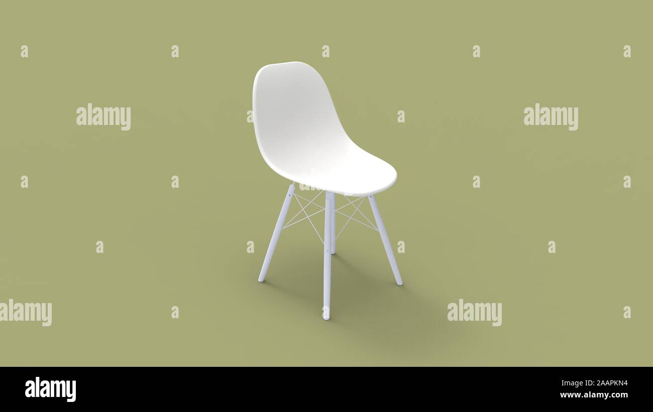 3d rendering of a design chair isolated in a studio background Stock ...