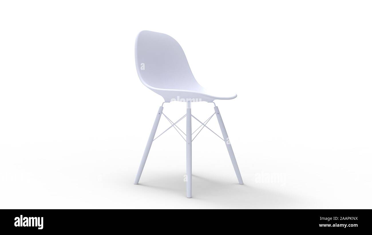 3d rendering of a design chair isolated in a studio background Stock ...