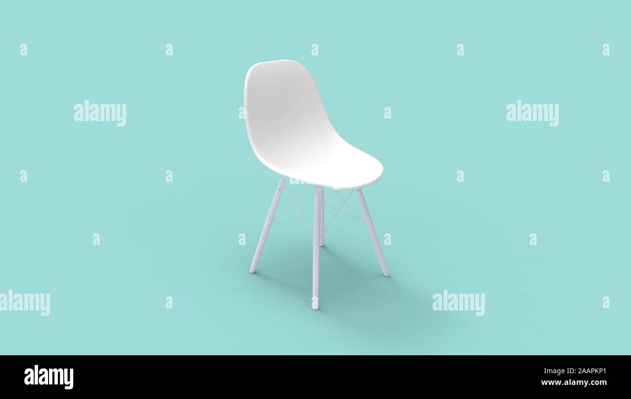 3d rendering of a design chair isolated in a studio background Stock ...