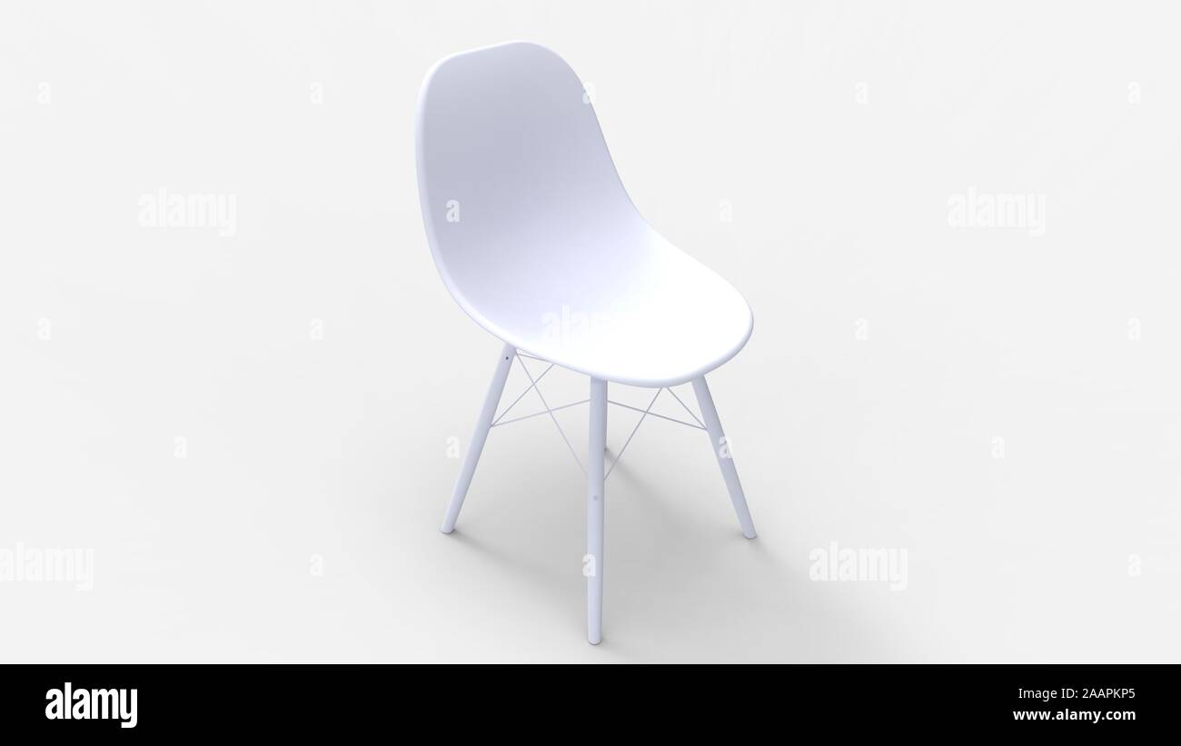 3d rendering of a design chair isolated in a studio background Stock ...