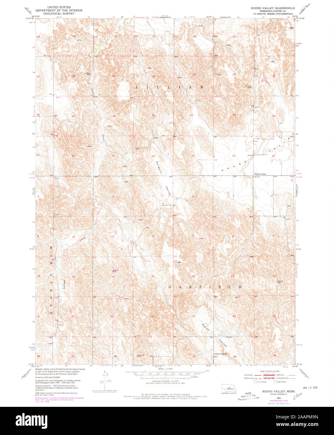 Nebraska valley map hi-res stock photography and images - Alamy