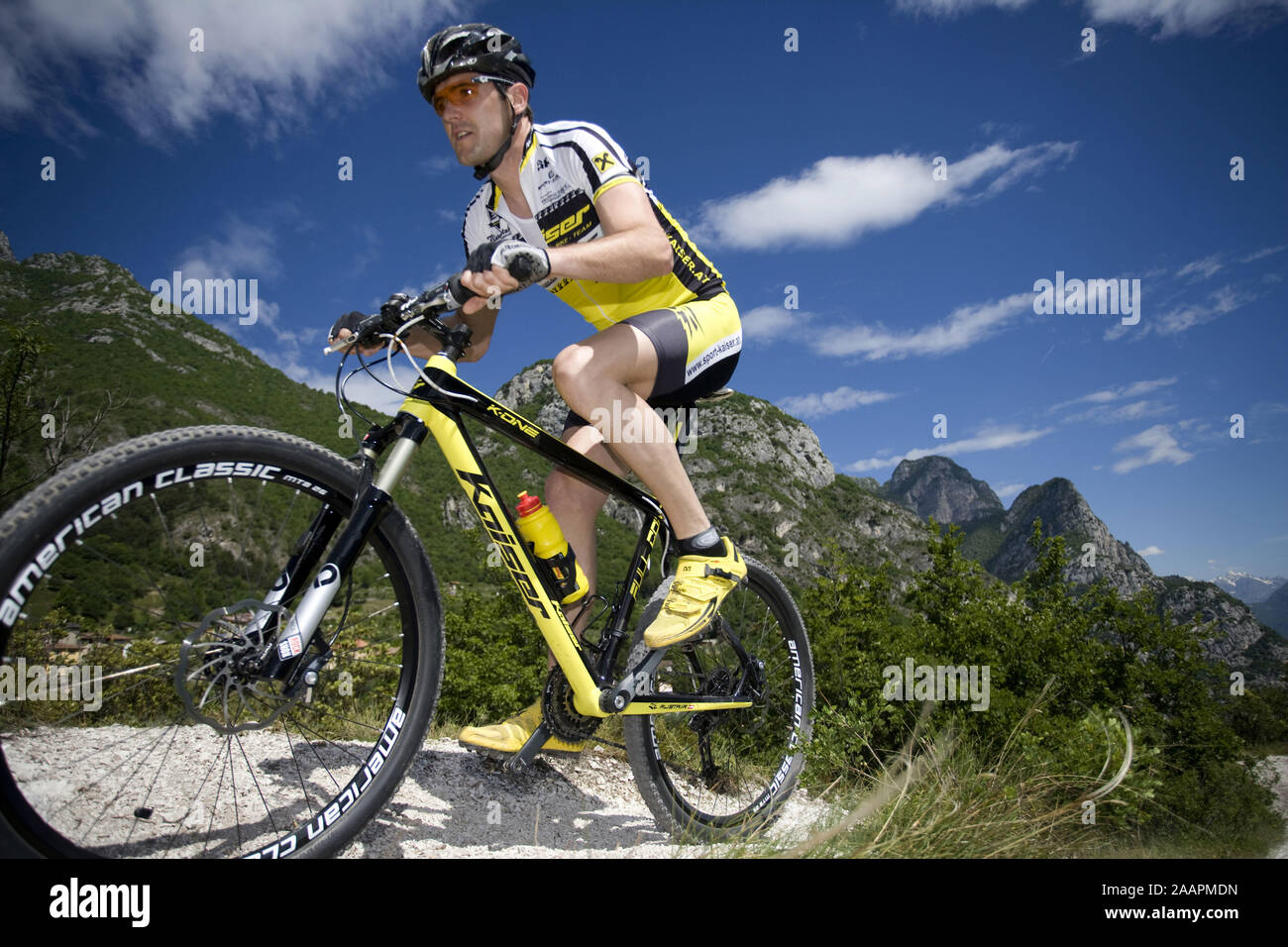Mountainbiker in Action Stock Photo - Alamy