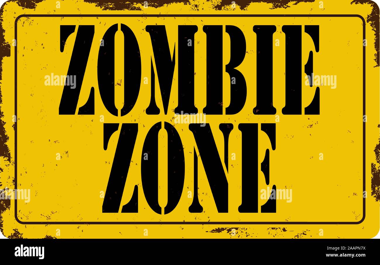 Vector sign zombie zone. Format eps 10 on a white background Stock ...