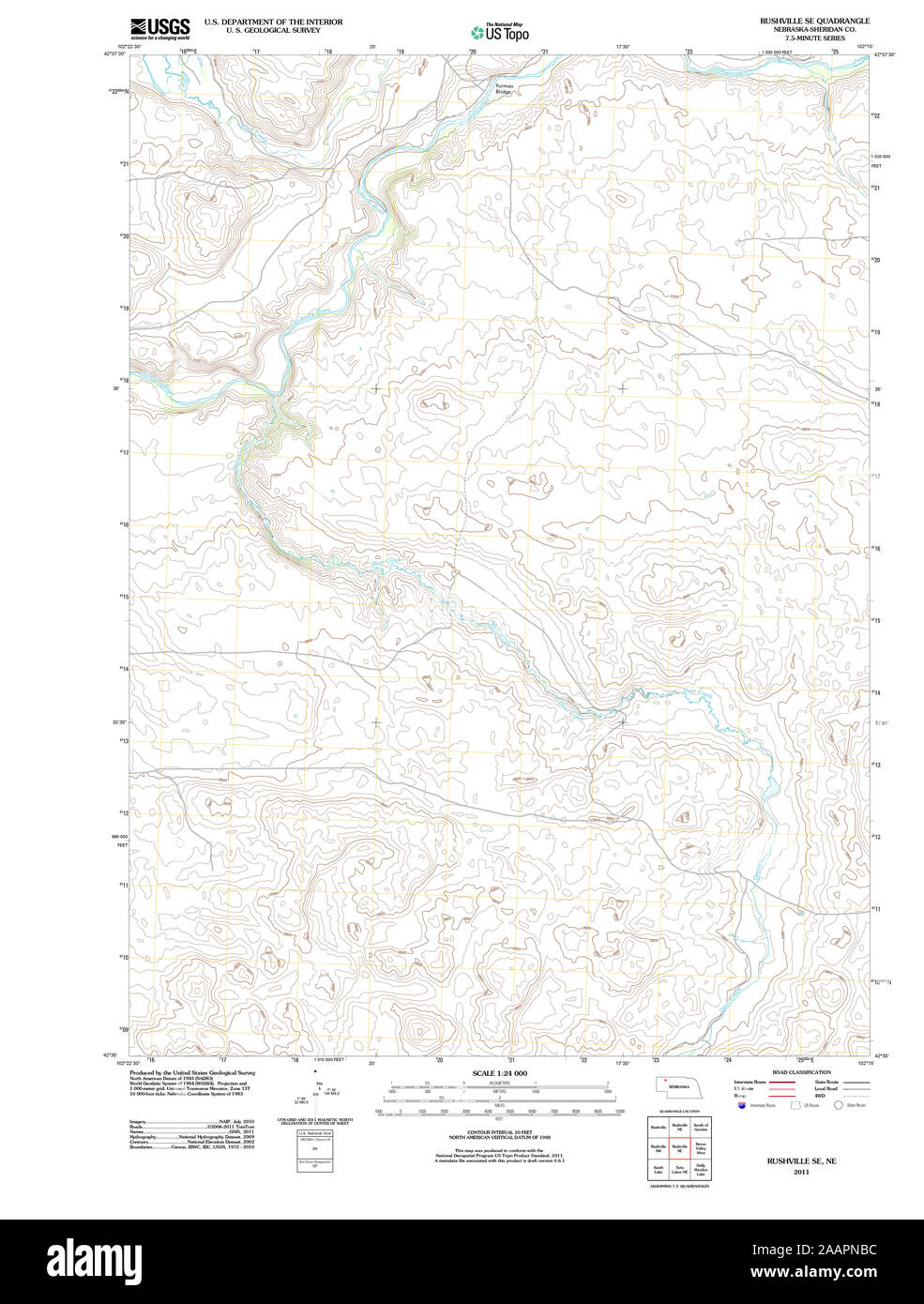 Map Of Rushville Nebraska High Resolution Stock Photography and Images ...