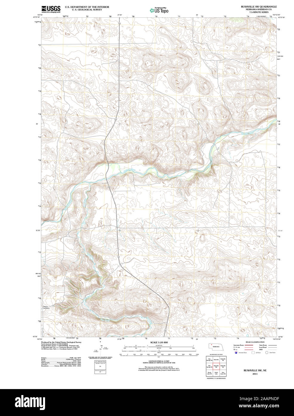 Map of rushville nebraska hi-res stock photography and images - Alamy