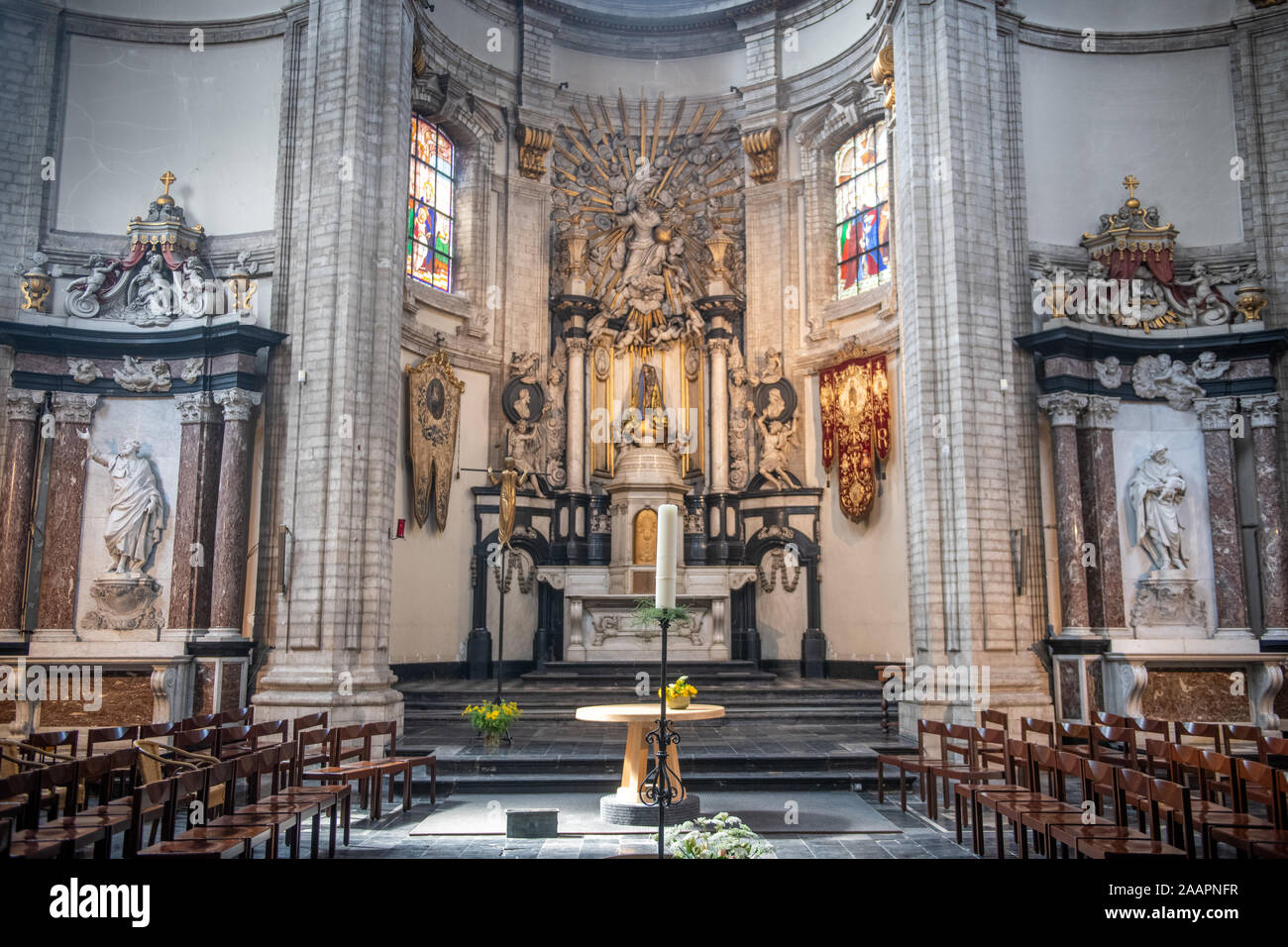 A dramatic depiction of God above an altar, Brussels, Belgium Stock ...