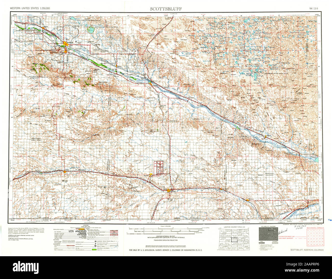 Map of scottsbluff nebraska hi-res stock photography and images - Alamy