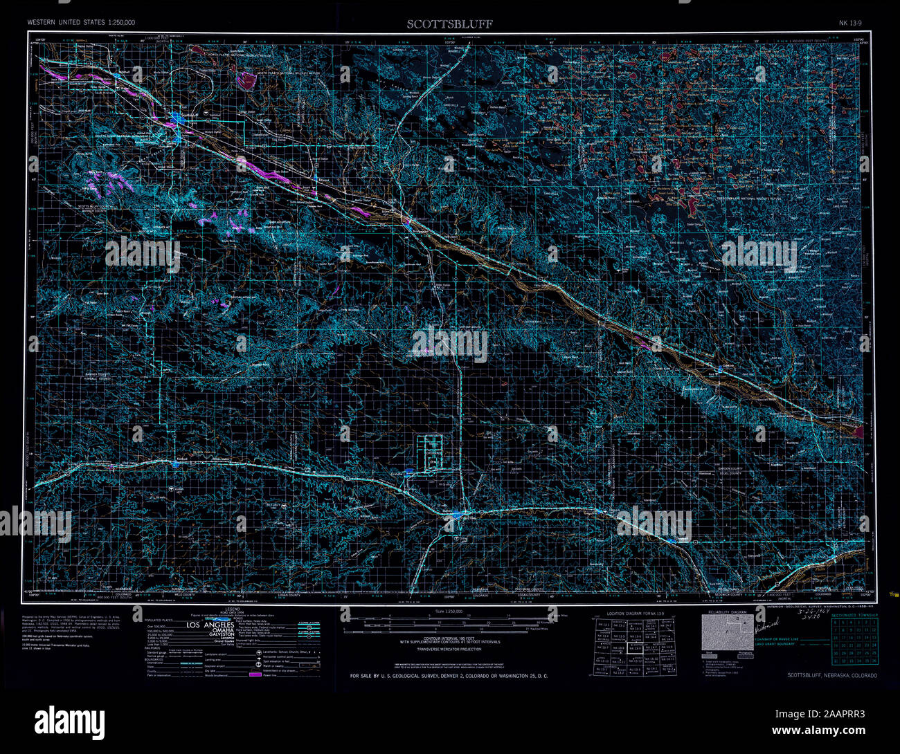 Map of scottsbluff hi-res stock photography and images - Alamy