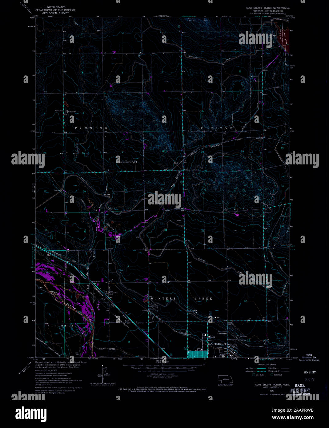 Map of scottsbluff hi-res stock photography and images - Alamy