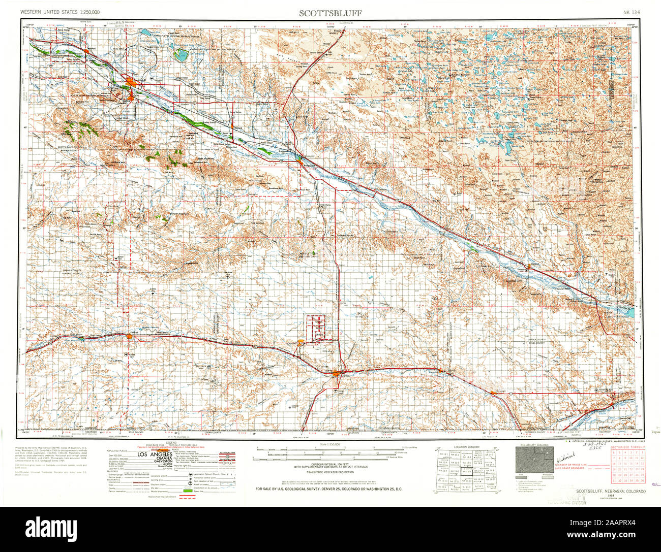 Map of scottsbluff nebraska hi-res stock photography and images - Alamy