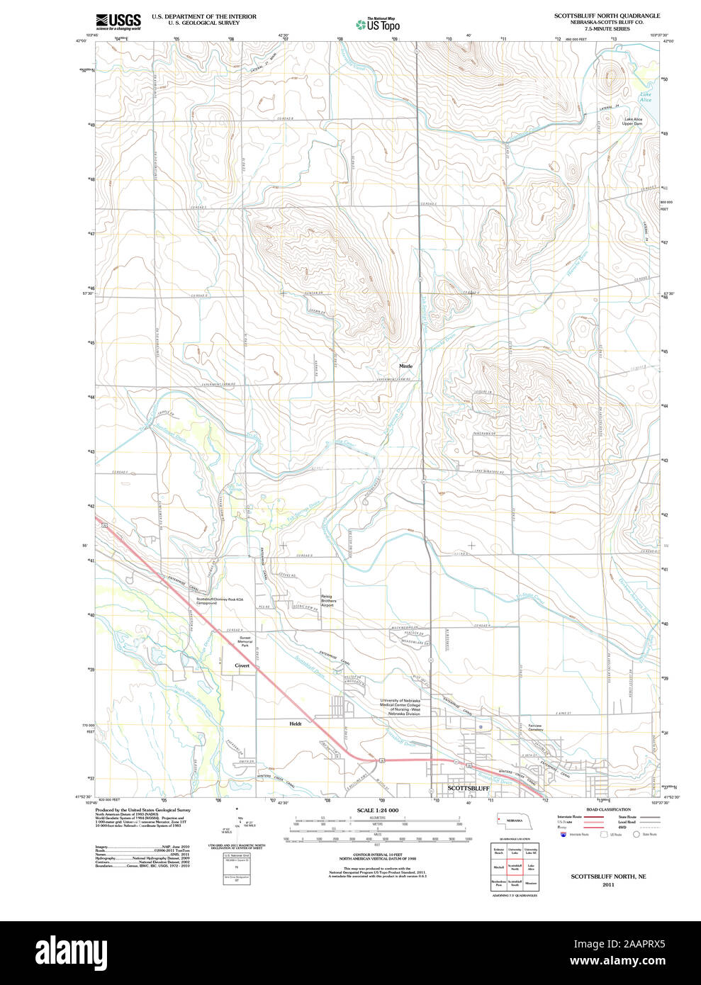 Map of scottsbluff hi-res stock photography and images - Alamy