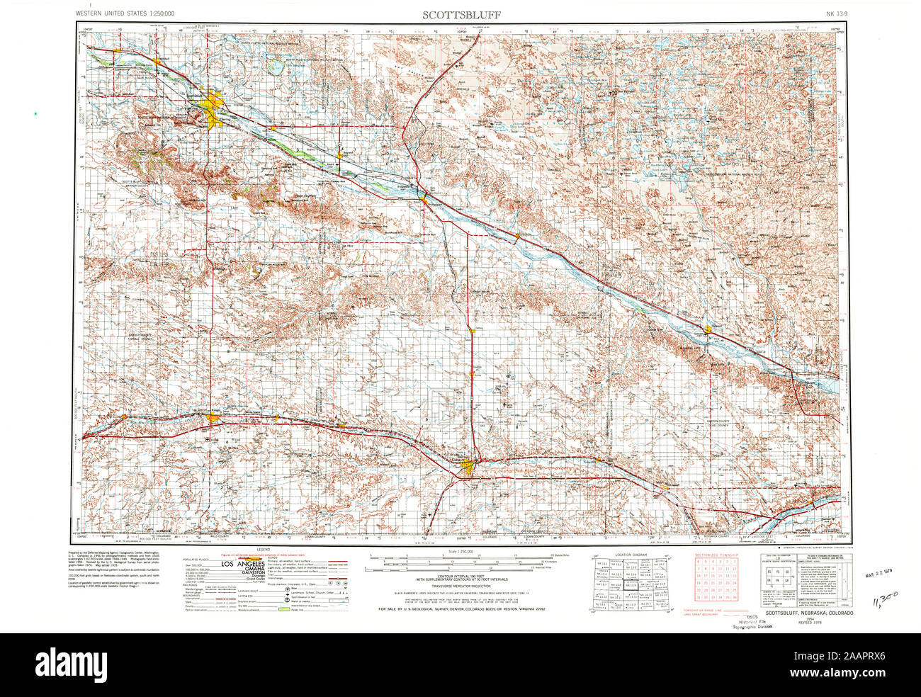 Map of scottsbluff nebraska hi-res stock photography and images - Alamy