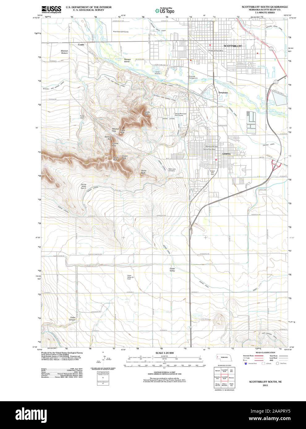 Map of scottsbluff Cut Out Stock Images & Pictures - Alamy