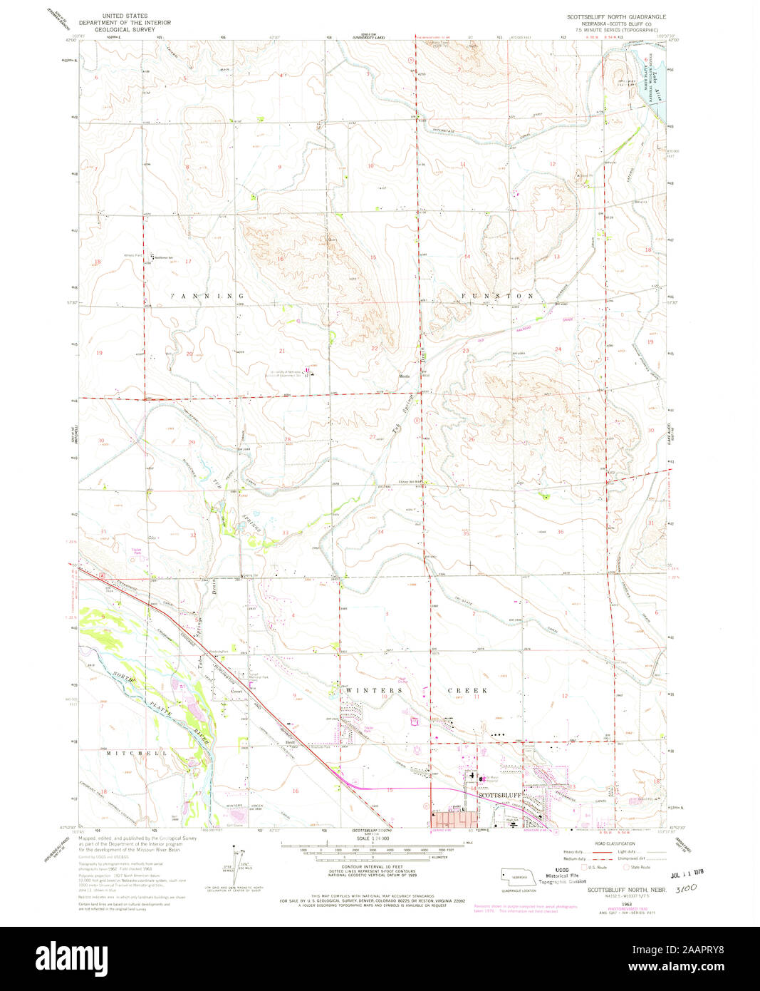 Map of scottsbluff hi-res stock photography and images - Alamy
