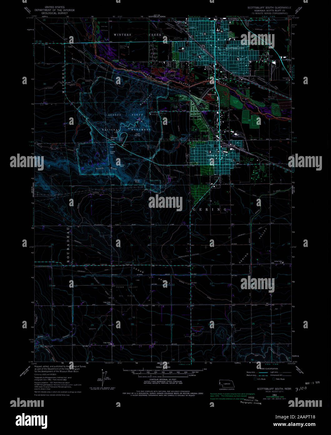 Map of scottsbluff hi-res stock photography and images - Alamy