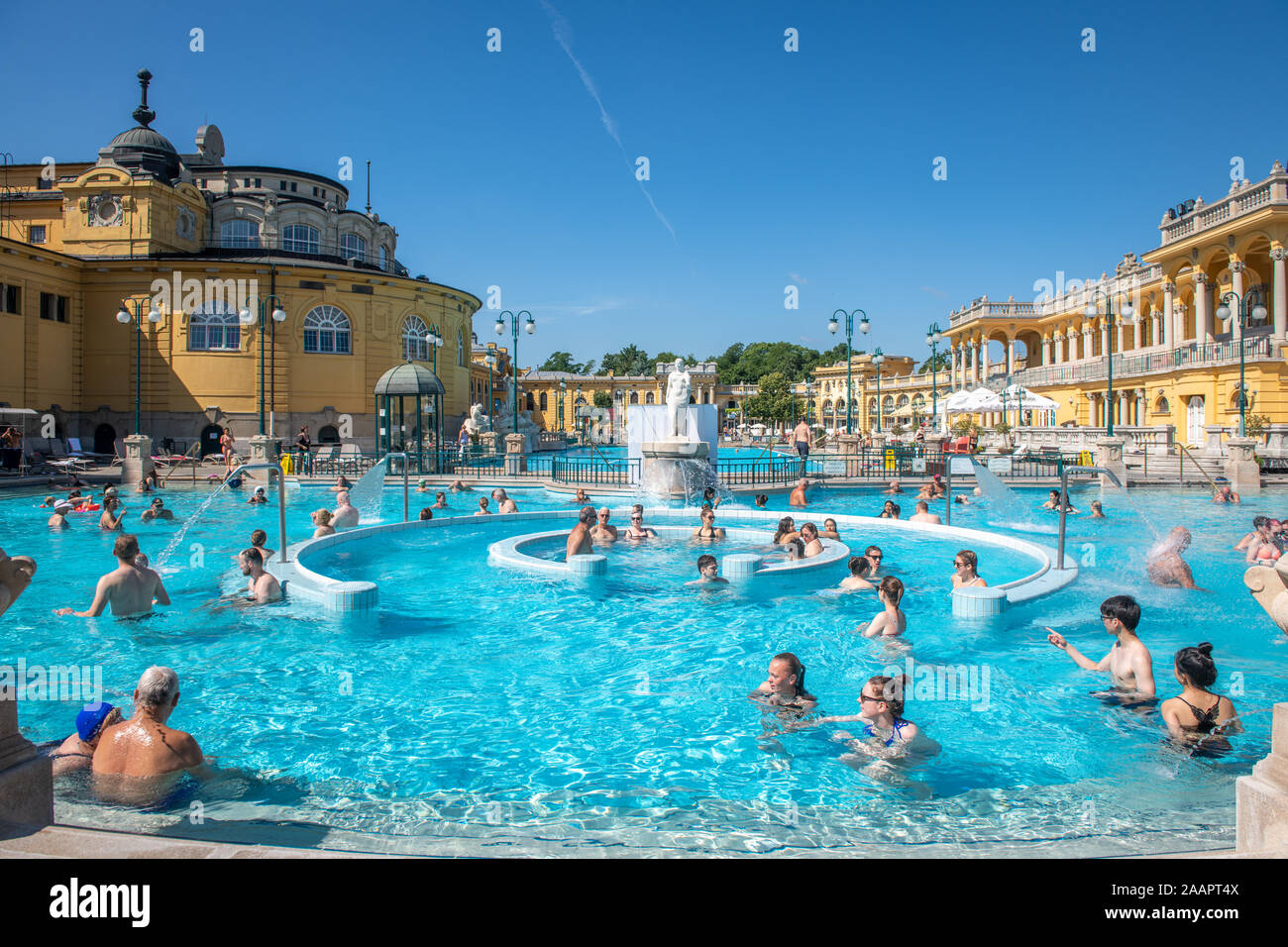 The popular Szechenyi Baths, Budapest, Hungary Stock Photo - Alamy