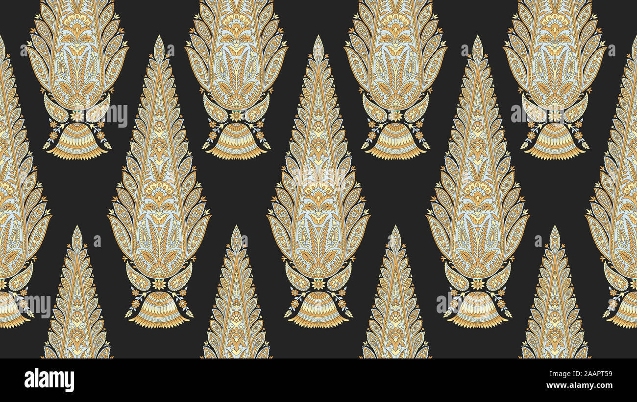 seamless mughal motif pattern background Stock Photo - Alamy