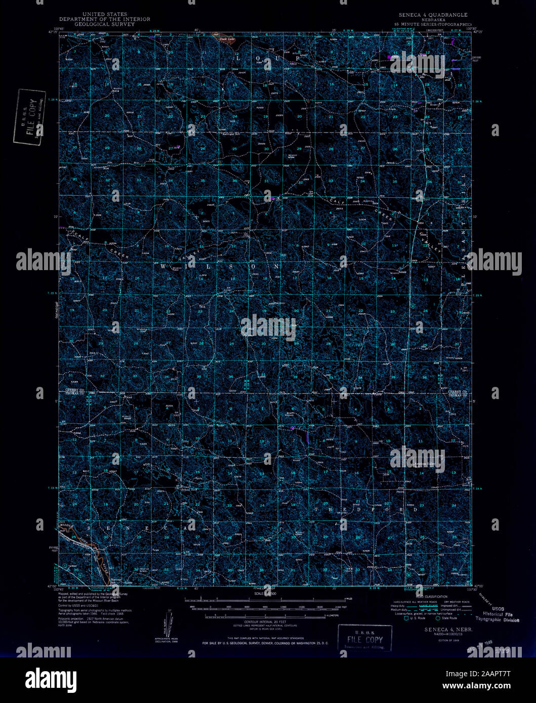 Map of seneca nebraska hi-res stock photography and images - Alamy