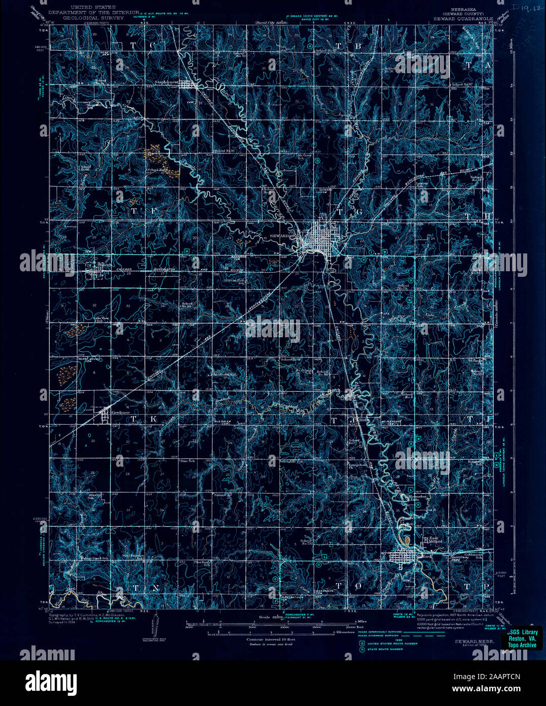 Map of seward nebraska hi-res stock photography and images - Alamy