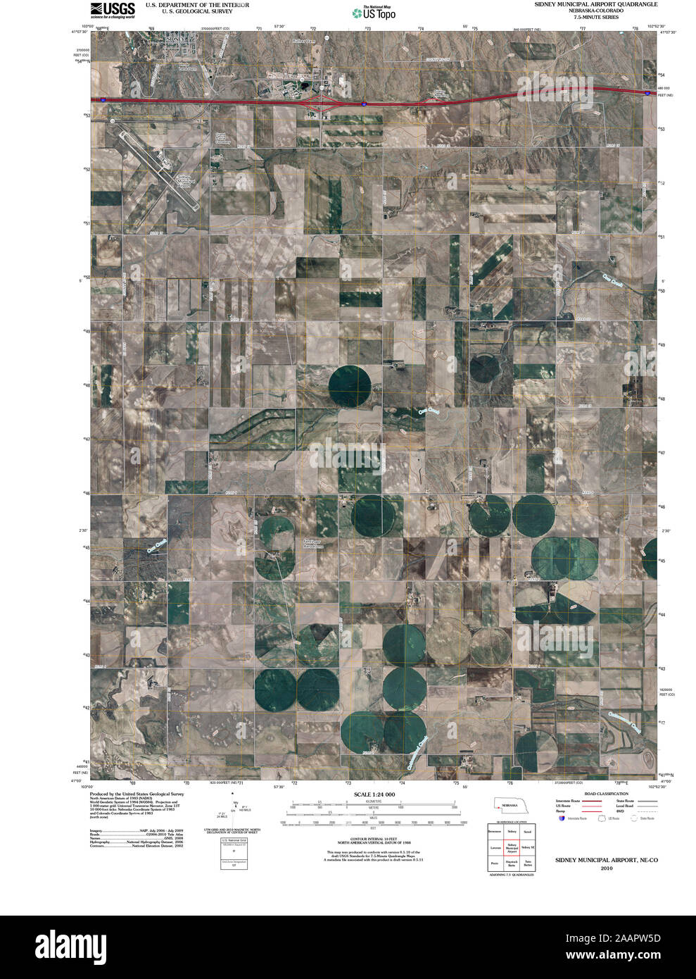 Sidney nebraska map hi-res stock photography and images - Alamy