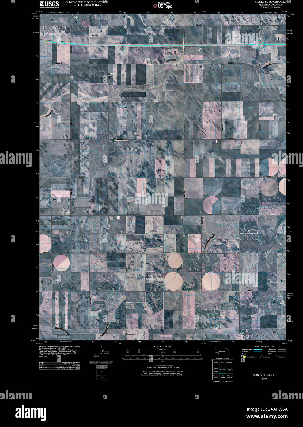 Sidney nebraska map hi-res stock photography and images - Alamy