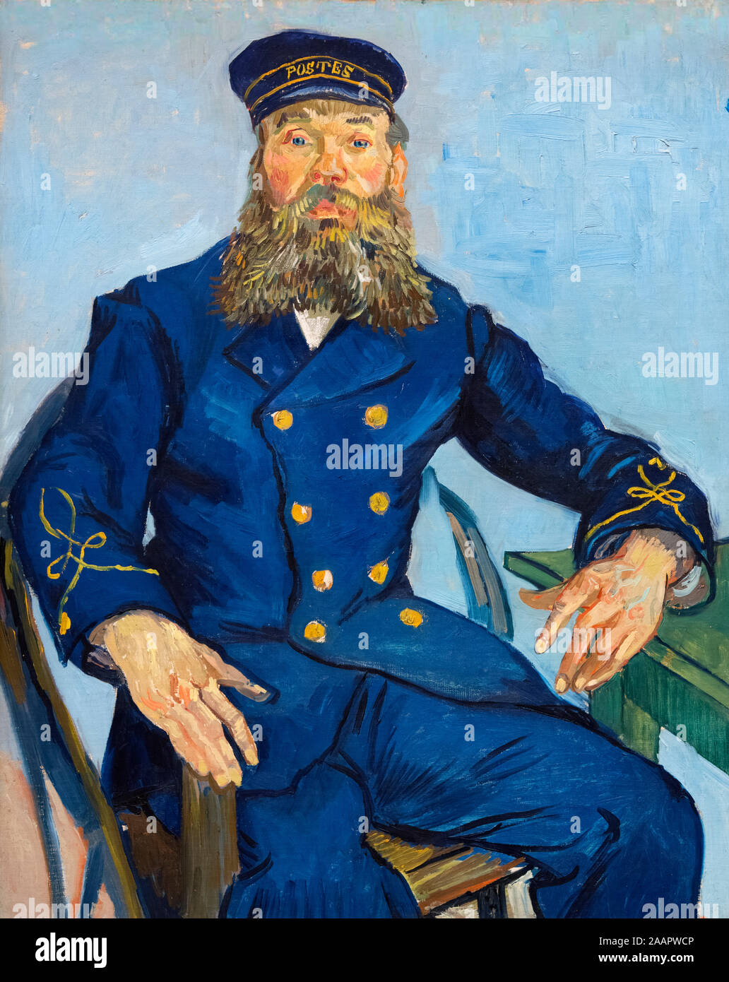 Van Gogh. Postman Joseph Roulin by Vincent van Gogh (1853-1890), oil on ...