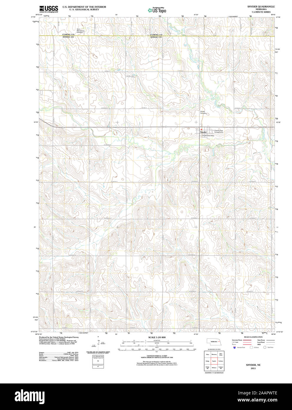Map of snyder hi-res stock photography and images - Alamy