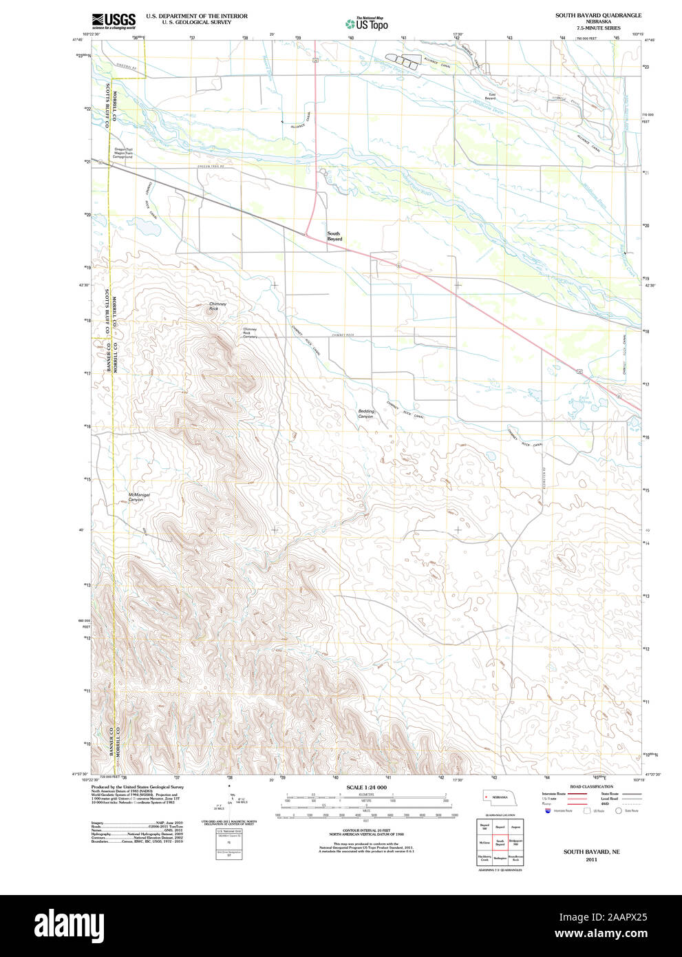 Map of bayard nebraska hi-res stock photography and images - Alamy