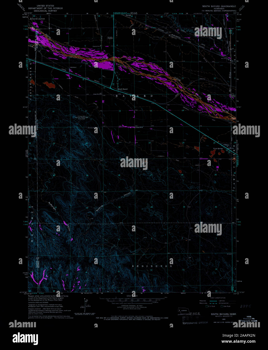 Map of bayard nebraska hi-res stock photography and images - Alamy