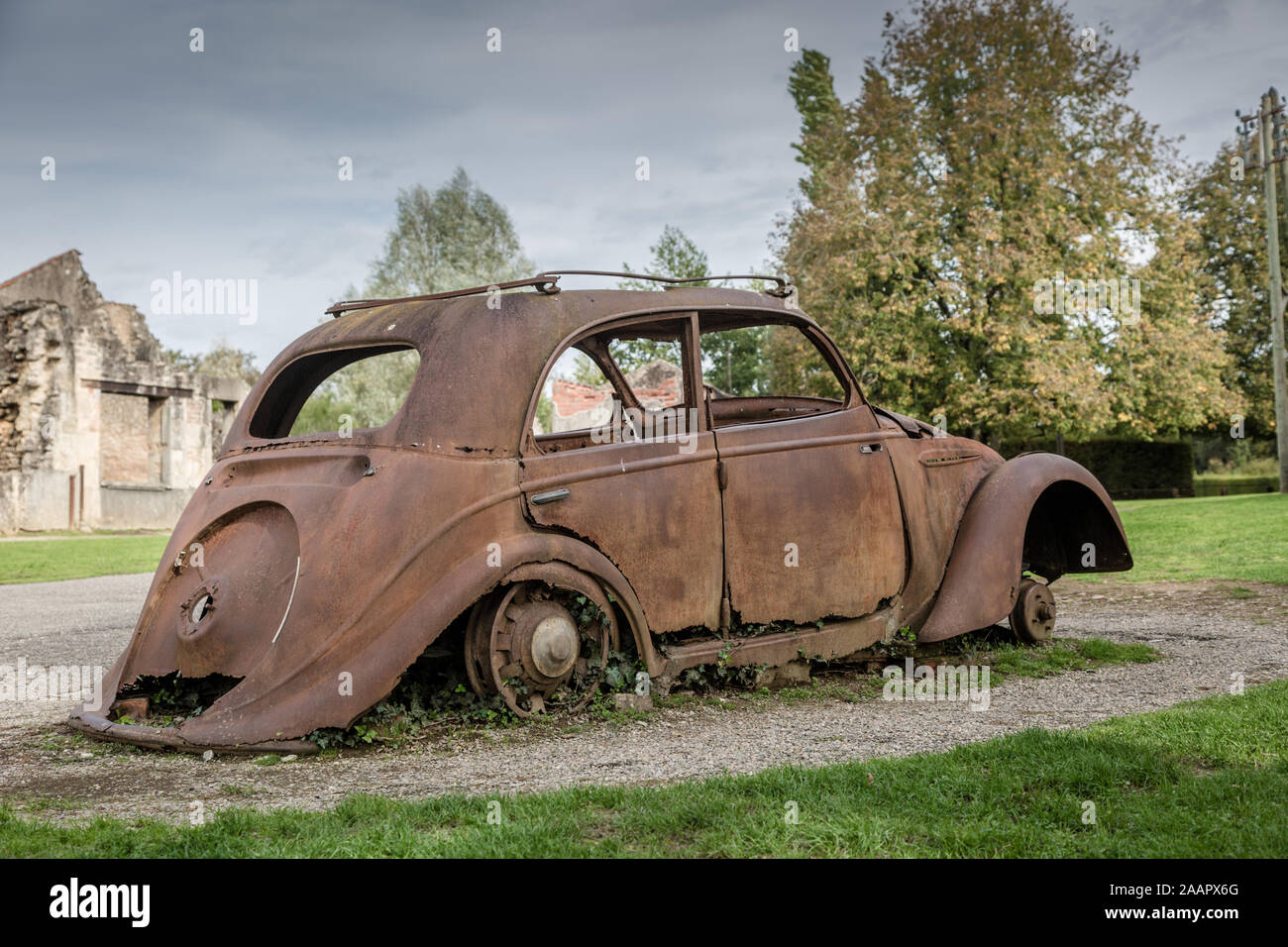 The village of Oradour-sur-Glane, France, Europe, the site of a wartime ...