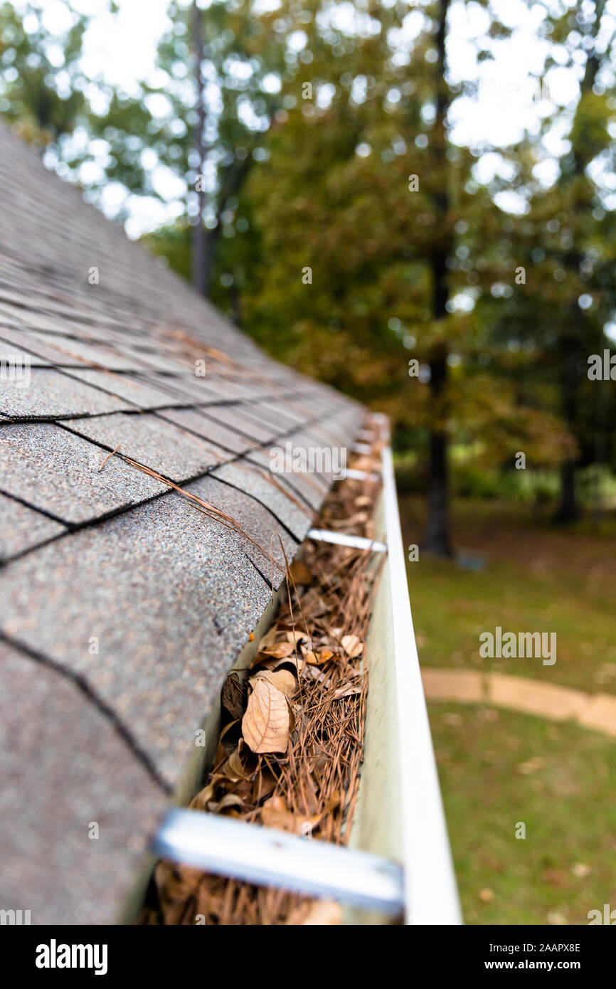 Clean gutter leaves hi-res stock photography and images - Alamy