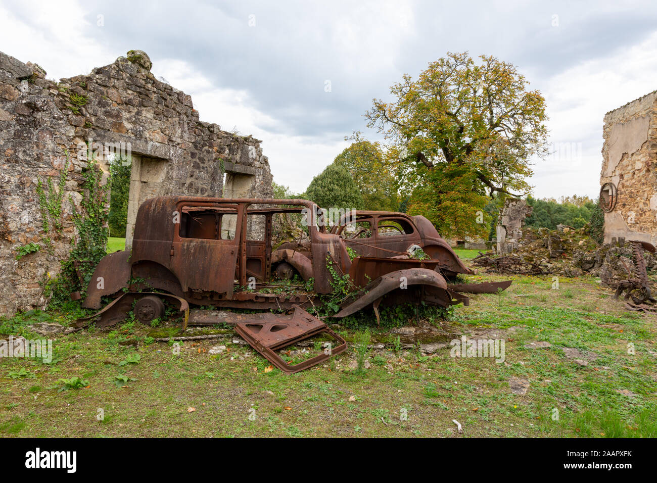 The village of Oradour-sur-Glane, France, Europe, the site of a wartime ...