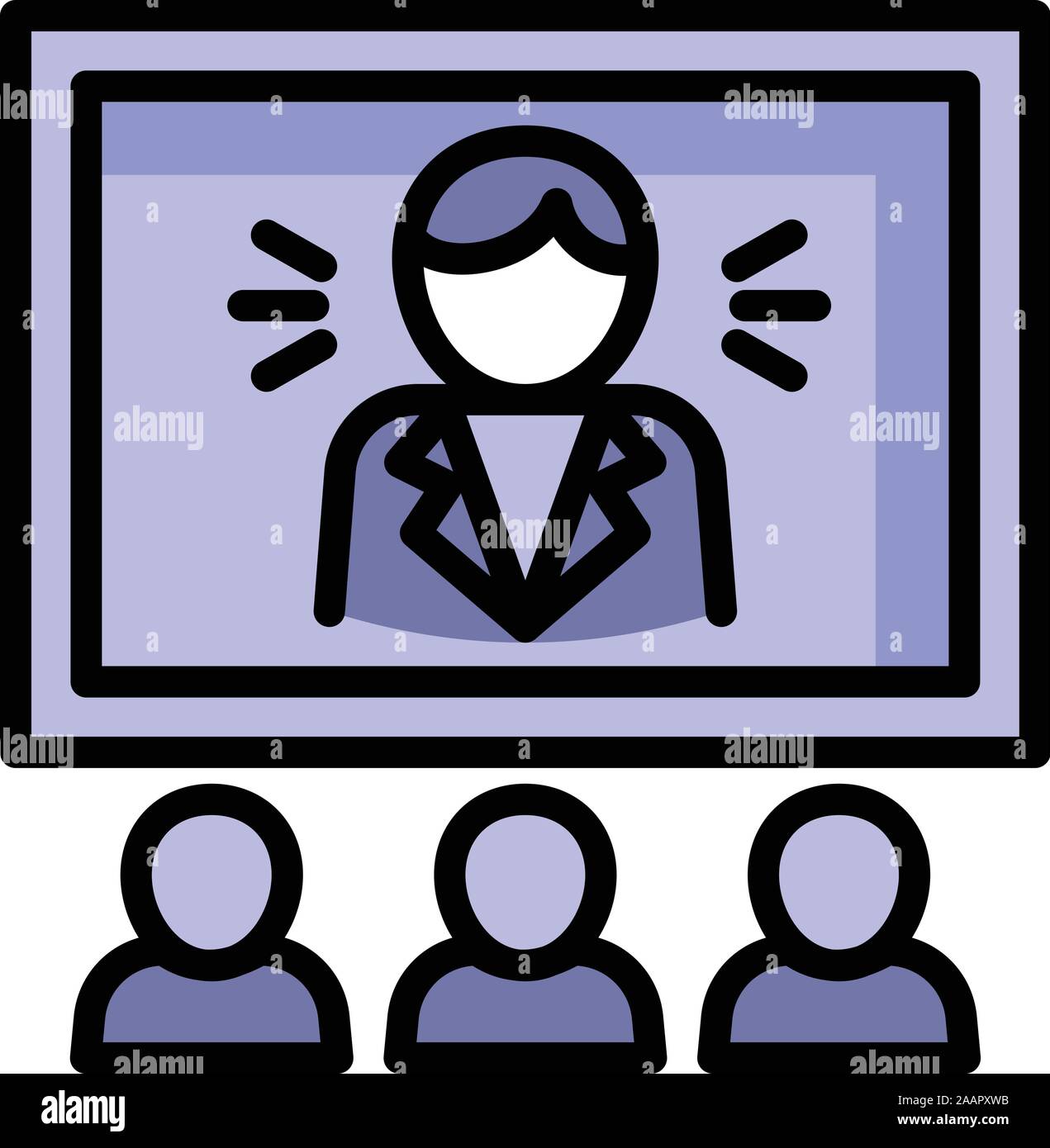 Business webinar icon. Outline business webinar vector icon for web ...