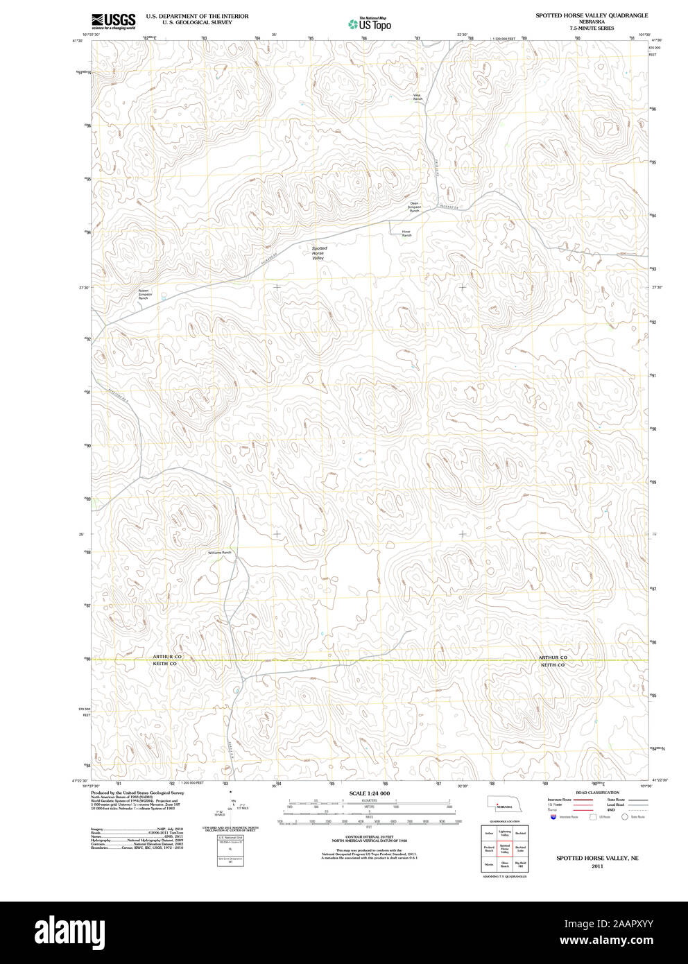 Nebraska valley map hi-res stock photography and images - Alamy