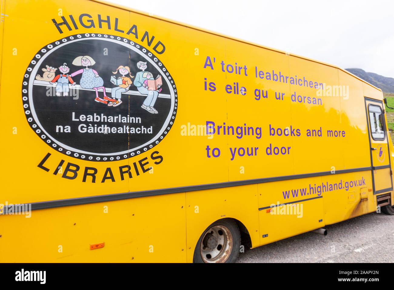 Highland Libraries, van mobile library in Scotland, UK Stock Photo - Alamy