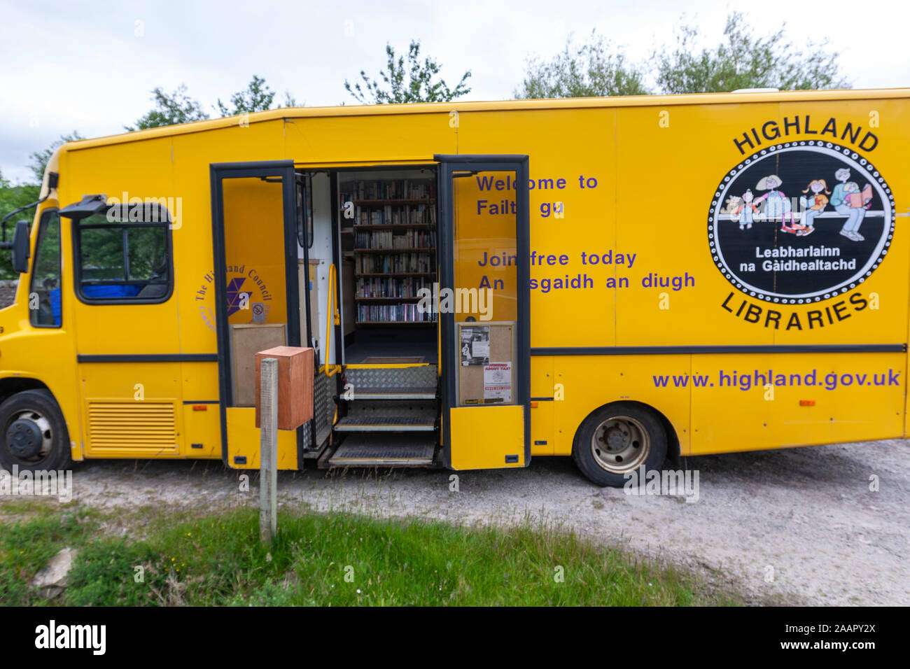 Highland Libraries, van mobile library in Scotland, UK Stock Photo - Alamy