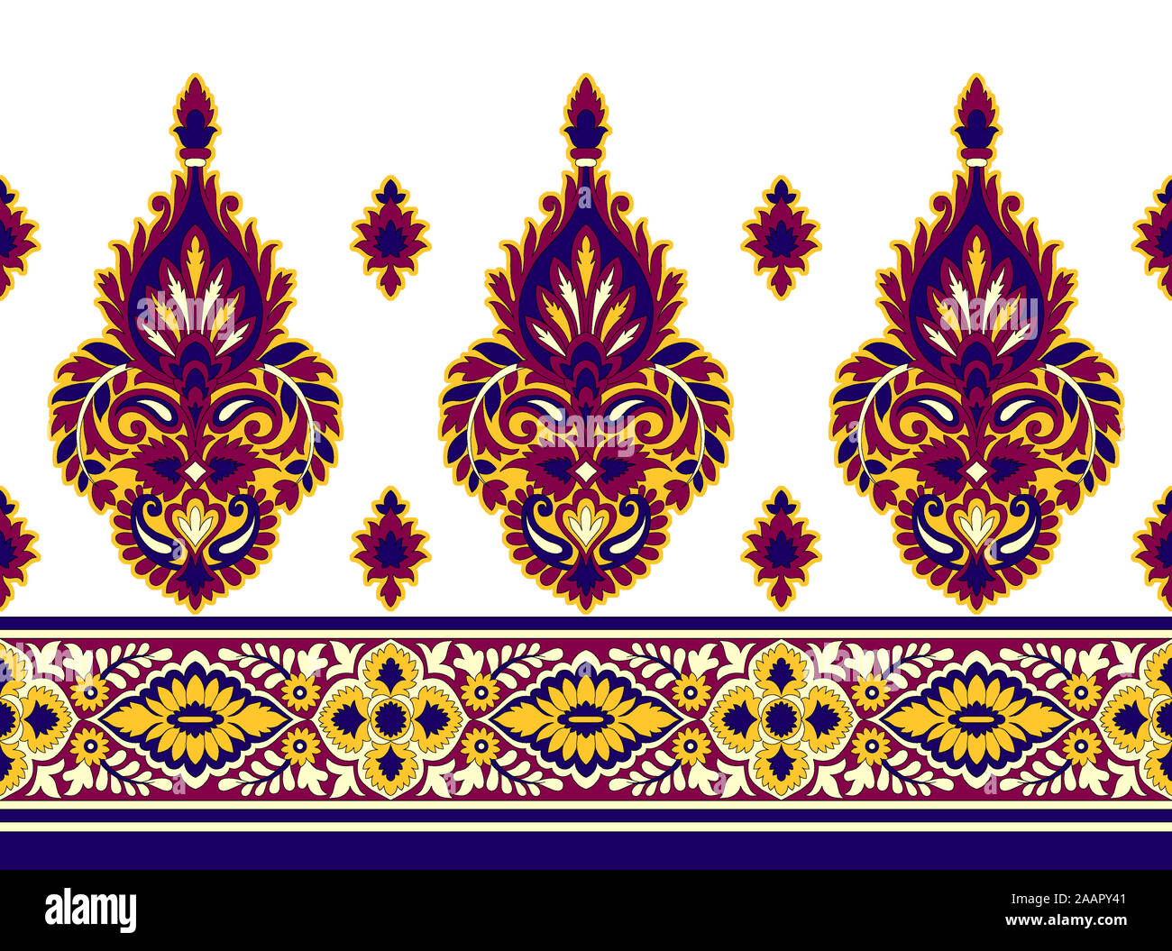 floral abstract geometrical colorful design border Stock Photo - Alamy