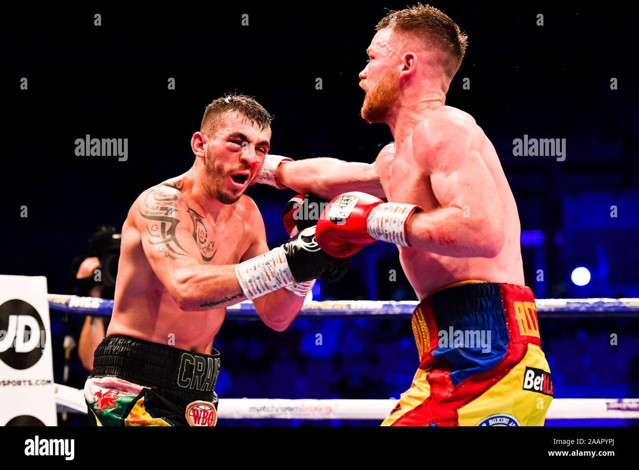 LIVERPOOL, UNITED KINGDOM. 23th Nov, 2019. James Tennyson vs Craig ...
