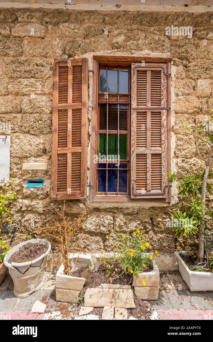 Old wooden window in Tel Aviv, Israel Stock Photo - Alamy