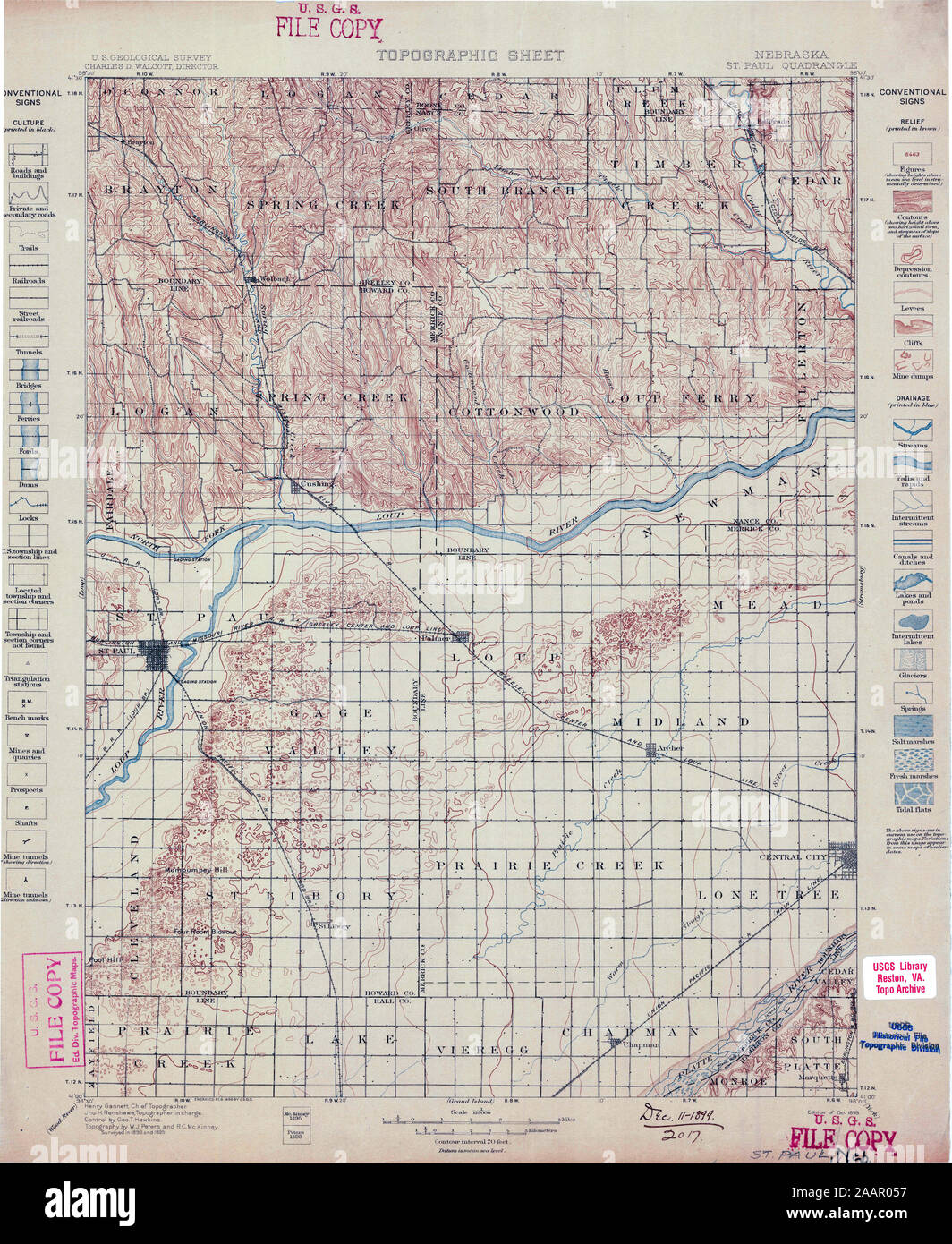 Map of st paul nebraska hi-res stock photography and images - Alamy