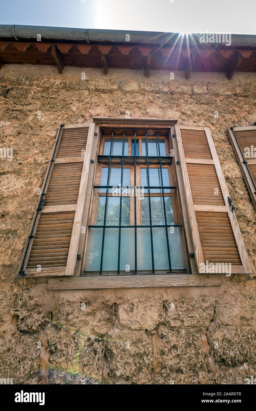 Old wooden window in Tel Aviv, Israel Stock Photo - Alamy